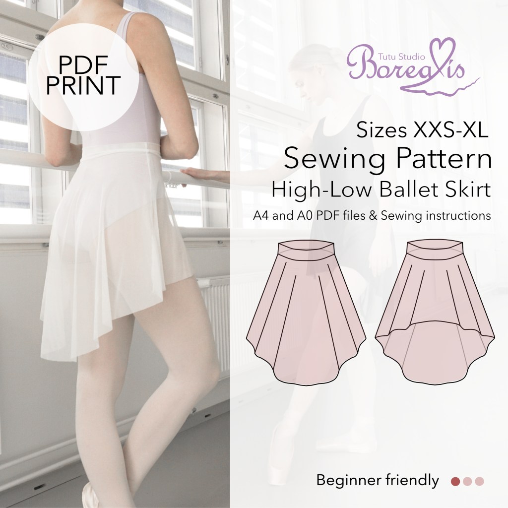 SEWING PATTERN | High-Low Ballet Skirt - Tutu Studio Borealis